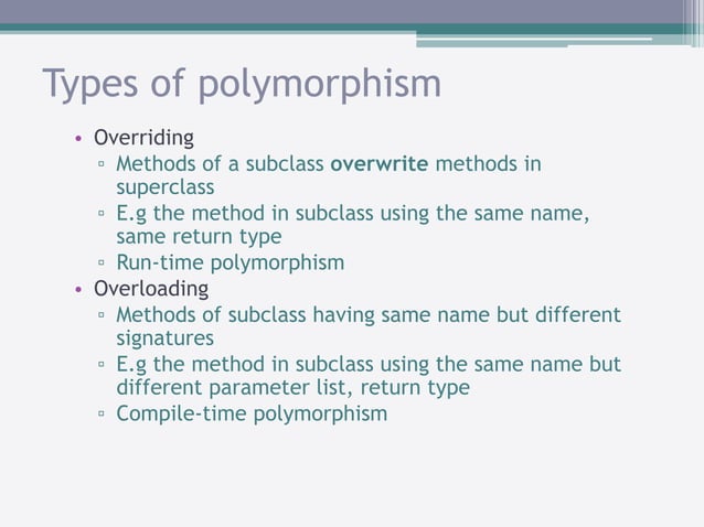 Chapter 05 polymorphism | PPT