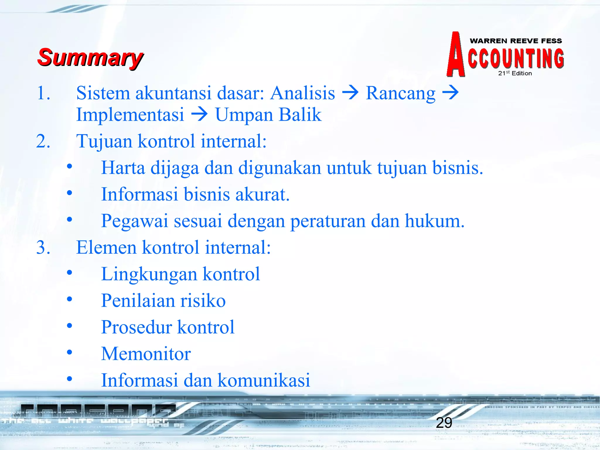 Sistem Akuntansi dan Kontrol Internal | PPT