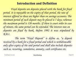 Fixed Deposit Accounts | PPT