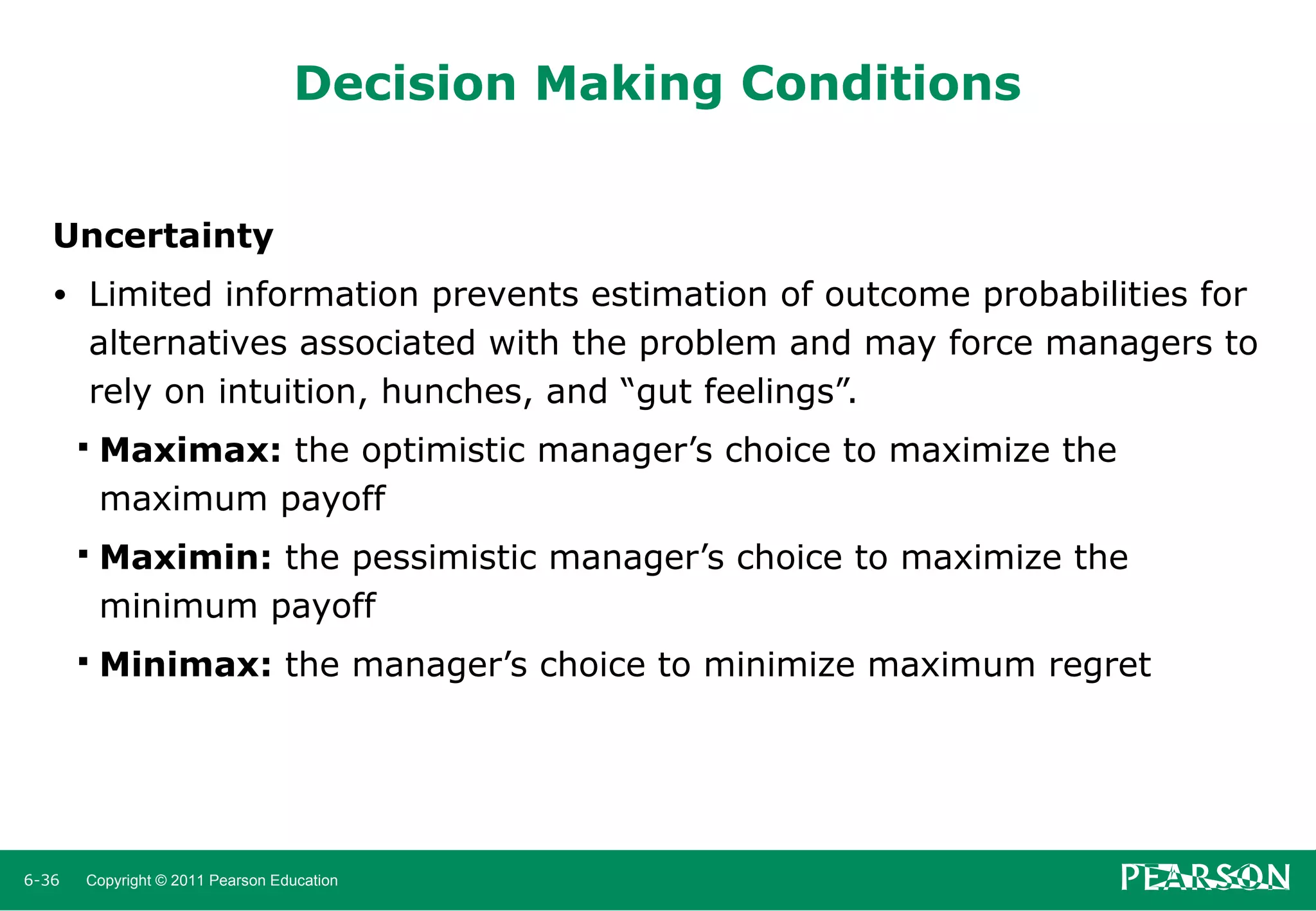 Chapter 6: Managers as Decision Makers | PPT
