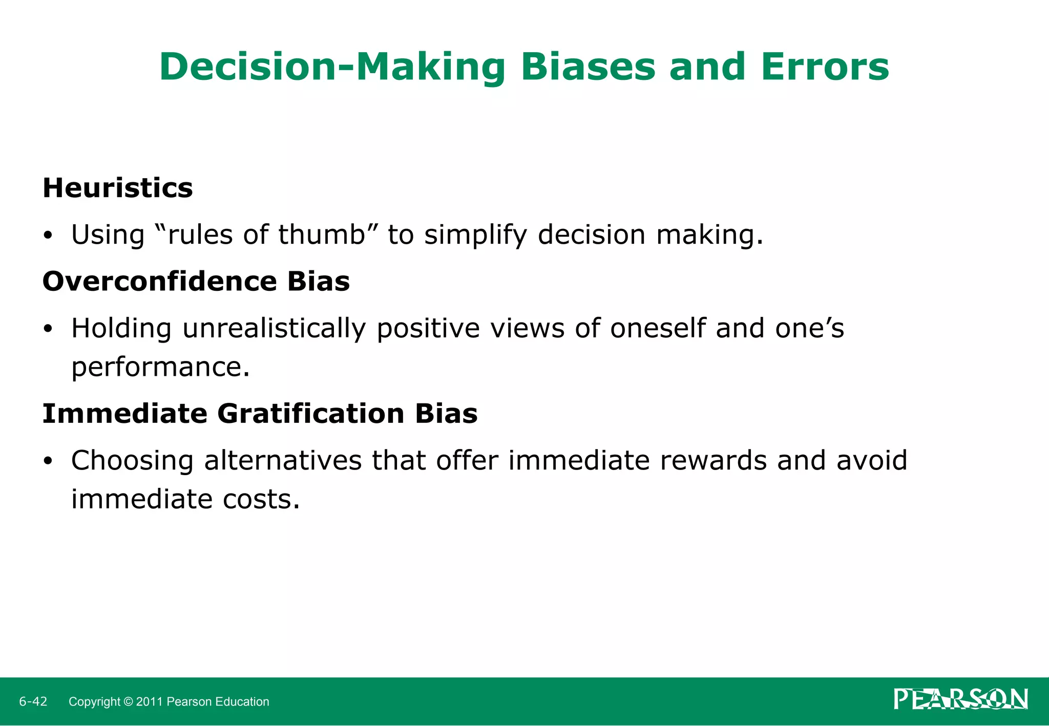 Chapter 6: Managers as Decision Makers | PPT