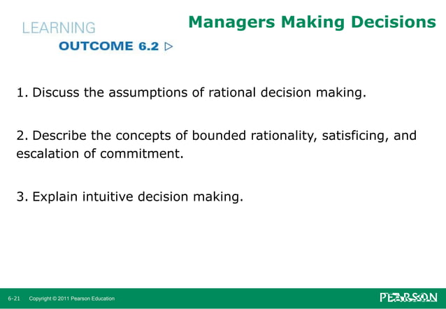 Chapter 6: Managers as Decision Makers | PPT | Business Administration ...