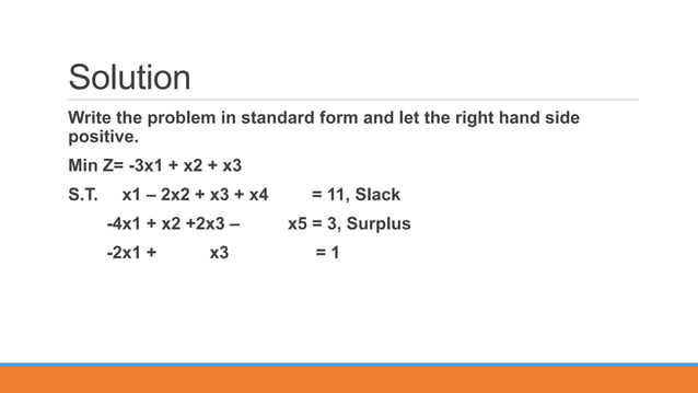 The Big M Method - Operation Research | PPTX