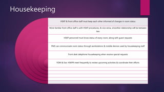 Chapter 06 Managing Front Office Operations HOT 333 | PPT