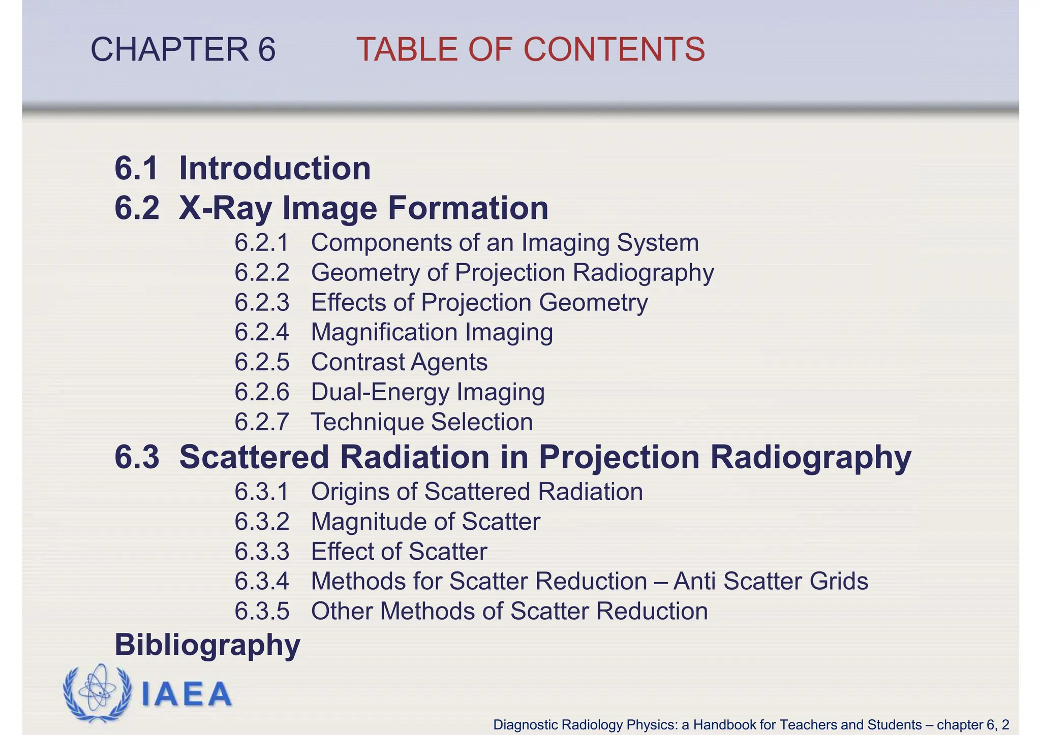 Projection Radiography and its Applications | PDF