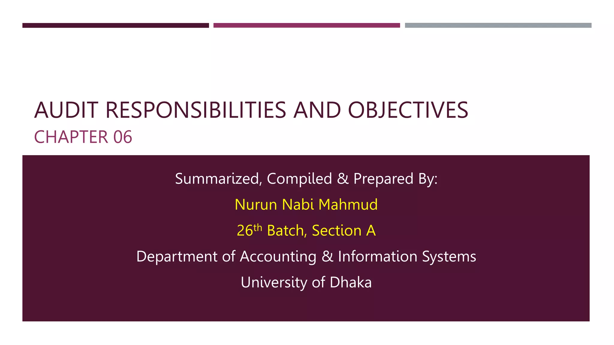 Chapter 06 - Audit Responsibilities And objectives.pptx
