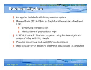 Chapter 06 boolean algebra | PDF