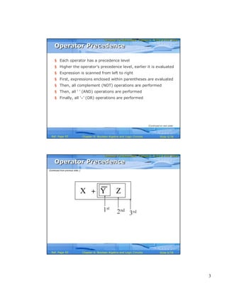 Chapter 06 boolean algebra 2o-p | PDF