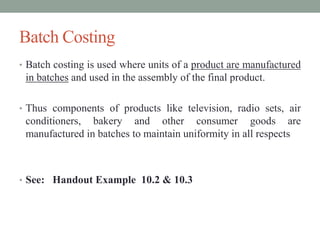 Chapter 06 Costing Methods | PPTX | Business Accounting & Finance ...