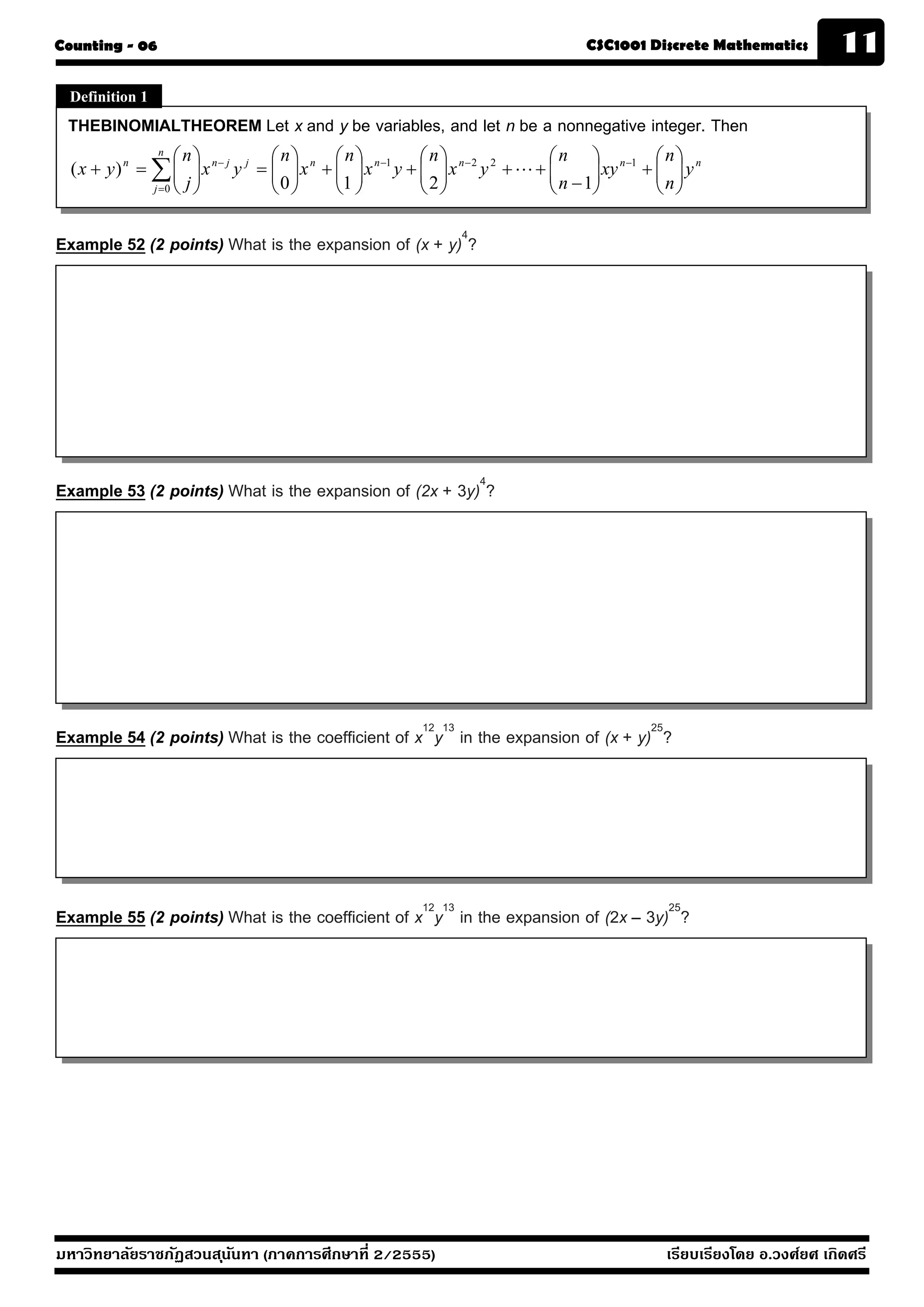 Discrete-Chapter 06 Counting | PDF