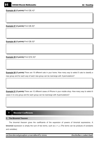 Discrete-Chapter 06 Counting | PDF
