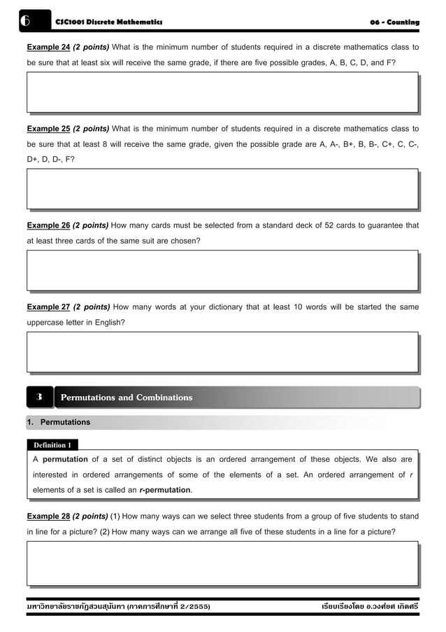 Discrete-Chapter 06 Counting | PDF