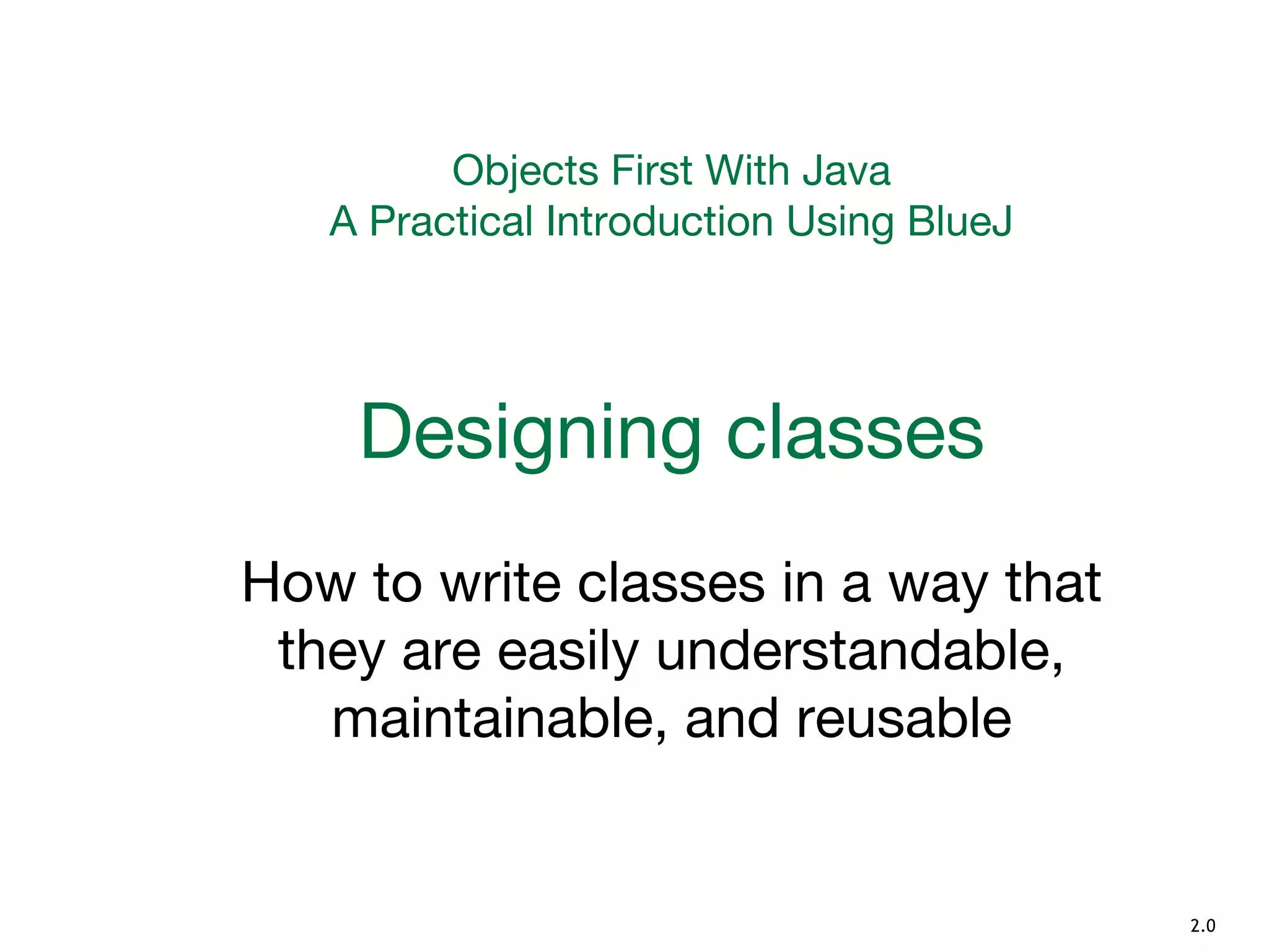 Chapter06 designing class | PDF