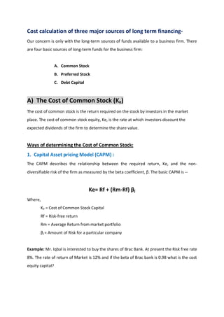 Long Term Financing | PDF