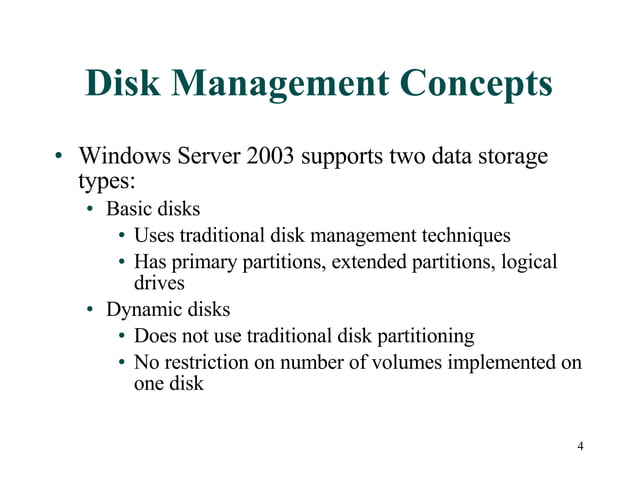 Chapter06 Managing Disks And Data Storage | PPT