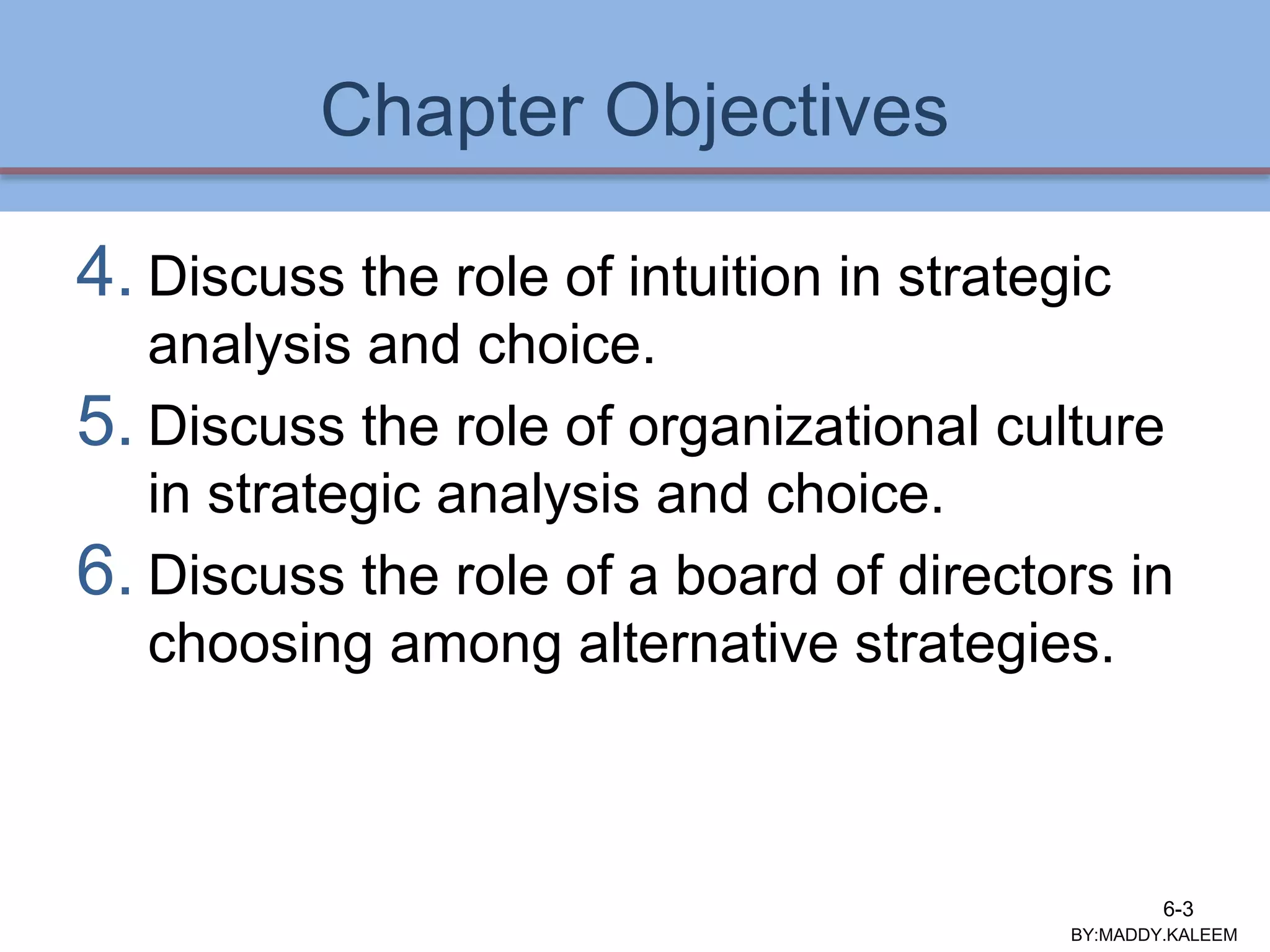 Strategic Management: Concepts & Cases Chapter 06 | PPT