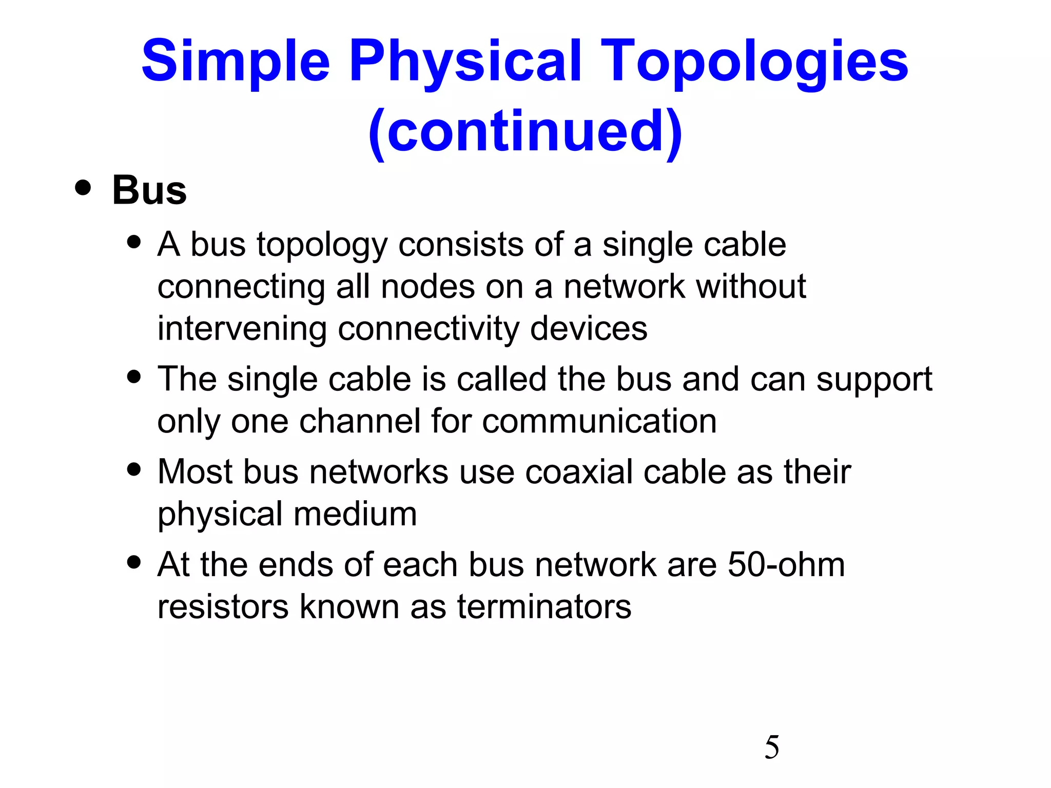 Chapter06 -- topologies and access methods | PPT | Computer Networking | Computing