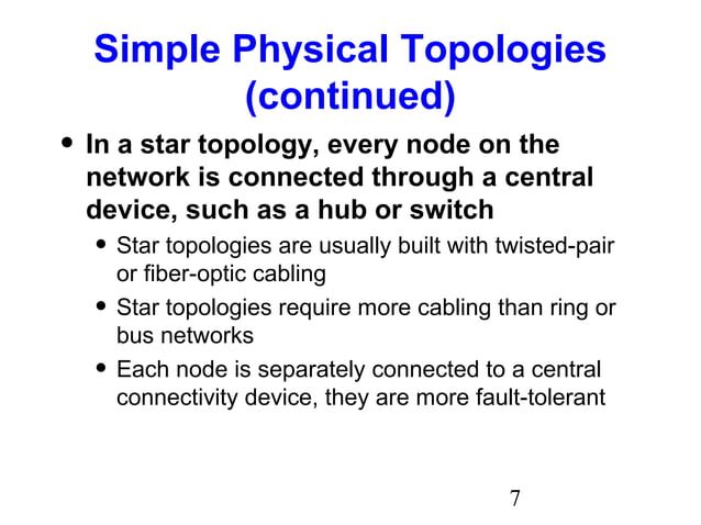 Chapter06 -- topologies and access methods | PPT | Computer Networking | Computing