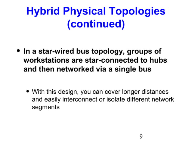 Chapter06 -- topologies and access methods | PPT | Computer Networking | Computing