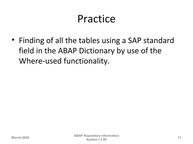 Chapter 06 abap repository information system1 | PPT