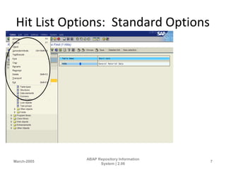Chapter 06 abap repository information system1 | PPT