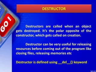 Chapter 06 constructors and destructors | PPTX