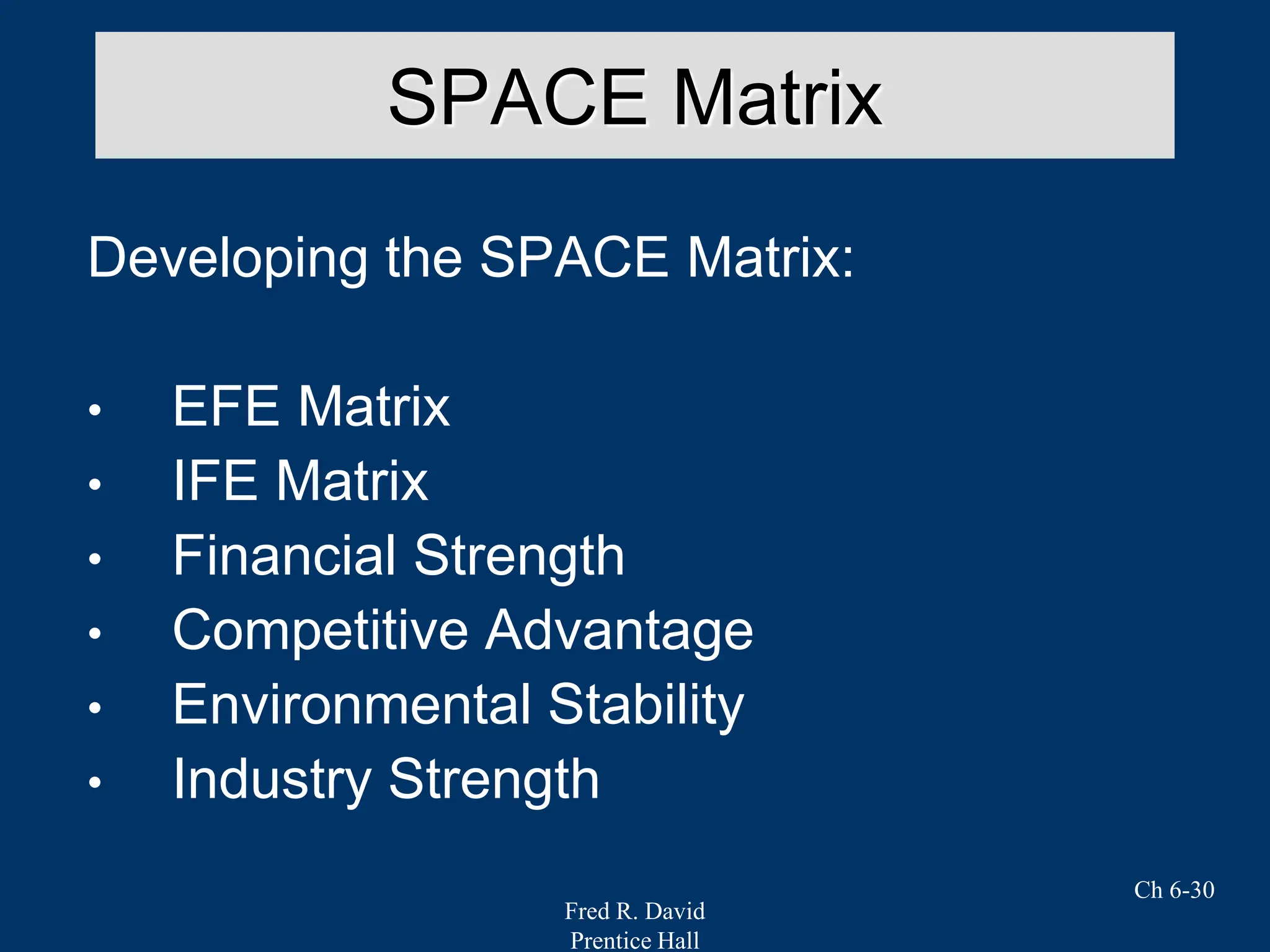 Strategic Management Chapter 6 - fred david | PPTX