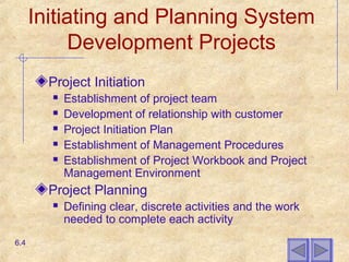 Chapter06 initiating and planning systems development projects | PPT