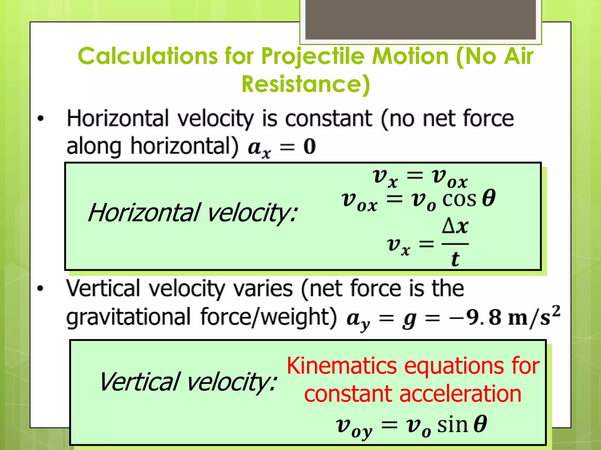 Lecture 05 Kinematics in Two Dimensions | PPTX