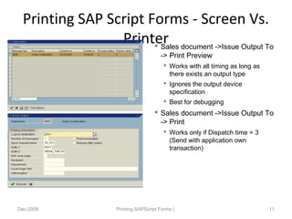 Chapter 06 printing sap script forms | PPT