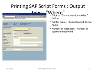 Chapter 06 printing sap script forms | PPT
