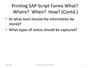 Chapter 06 printing sap script forms | PPT
