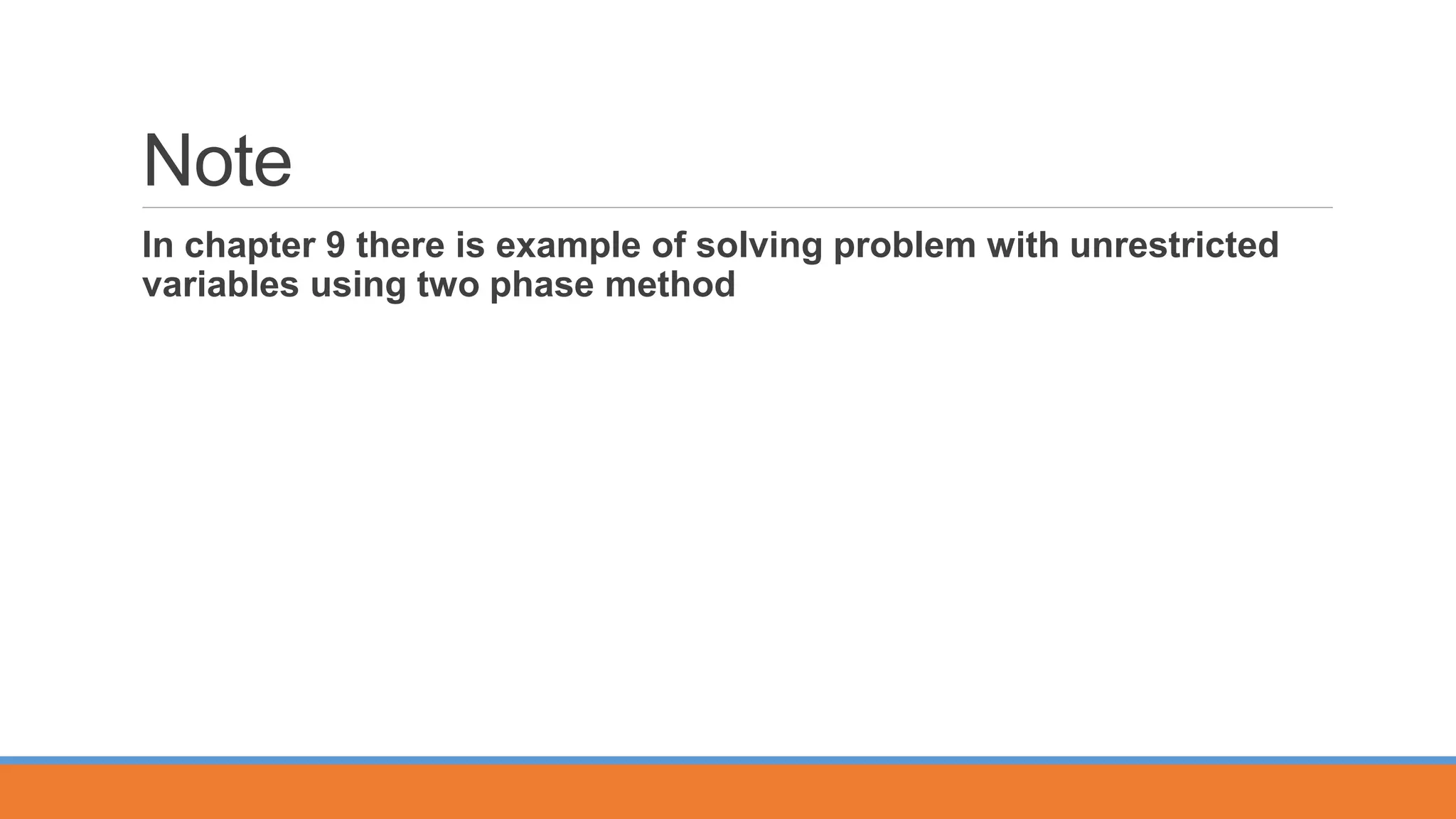 Operations Research - The Two Phase Method | PPT