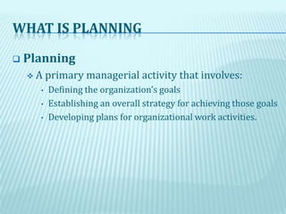 Basics of Planning | PPTX