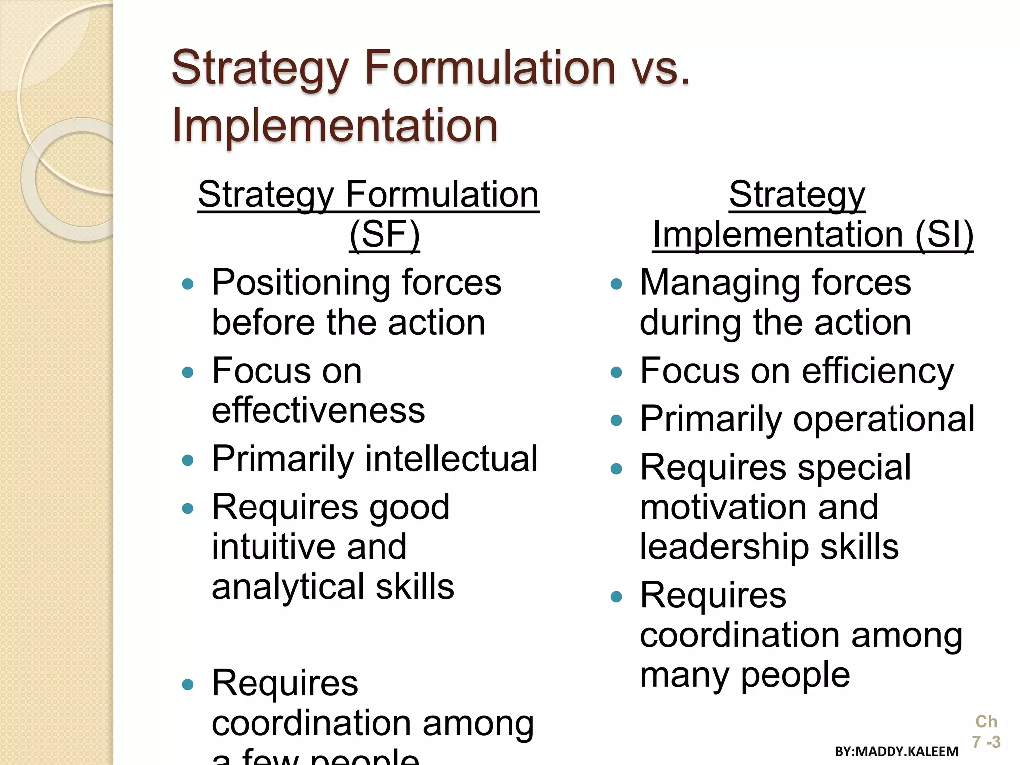 Strategic Management: Concepts & Cases Chapter 07 | PPTX