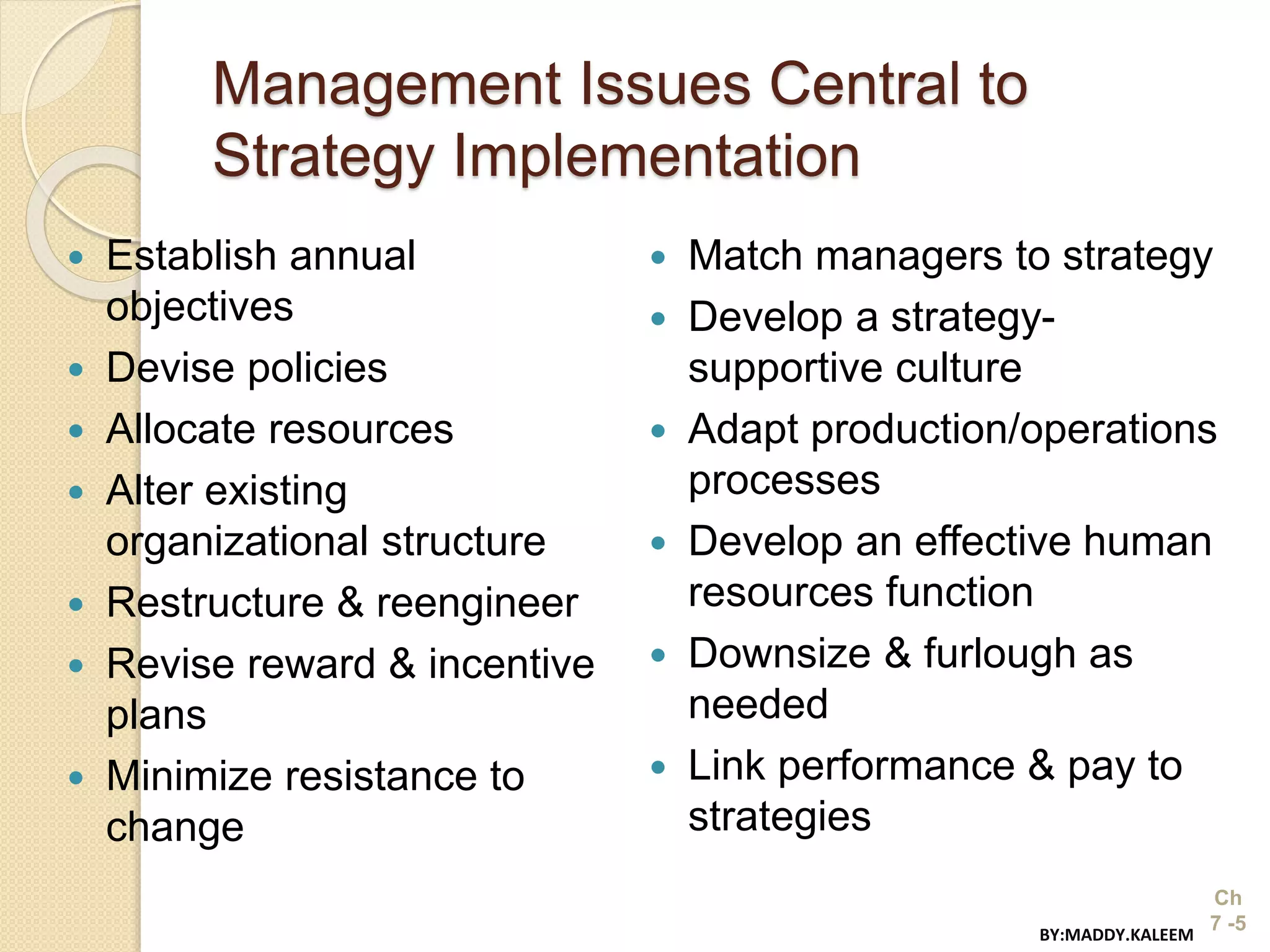 Strategic Management: Concepts & Cases Chapter 07 | PPTX