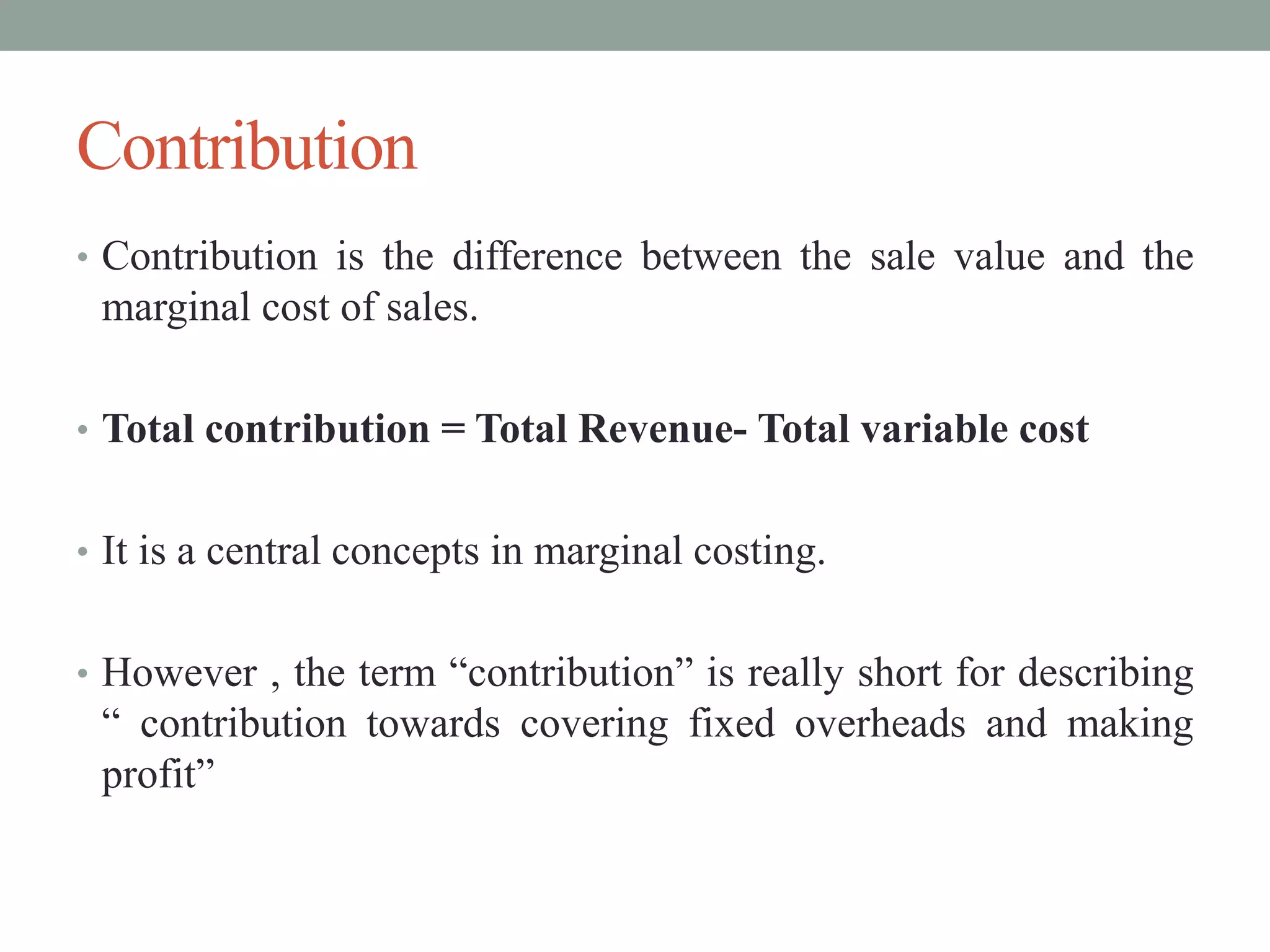 Chapter 07 Marginal Costing | PPTX
