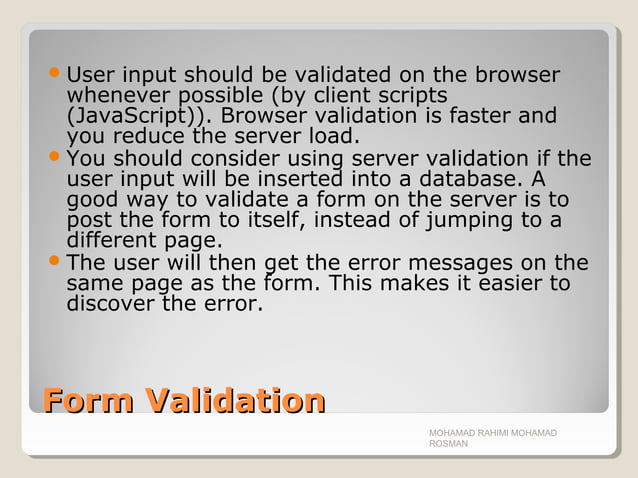 Chapter 07 php forms handling | PPT