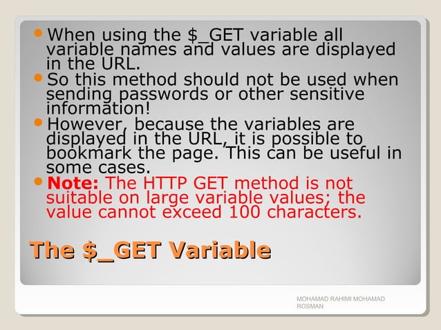 Chapter 07 php forms handling | PPT