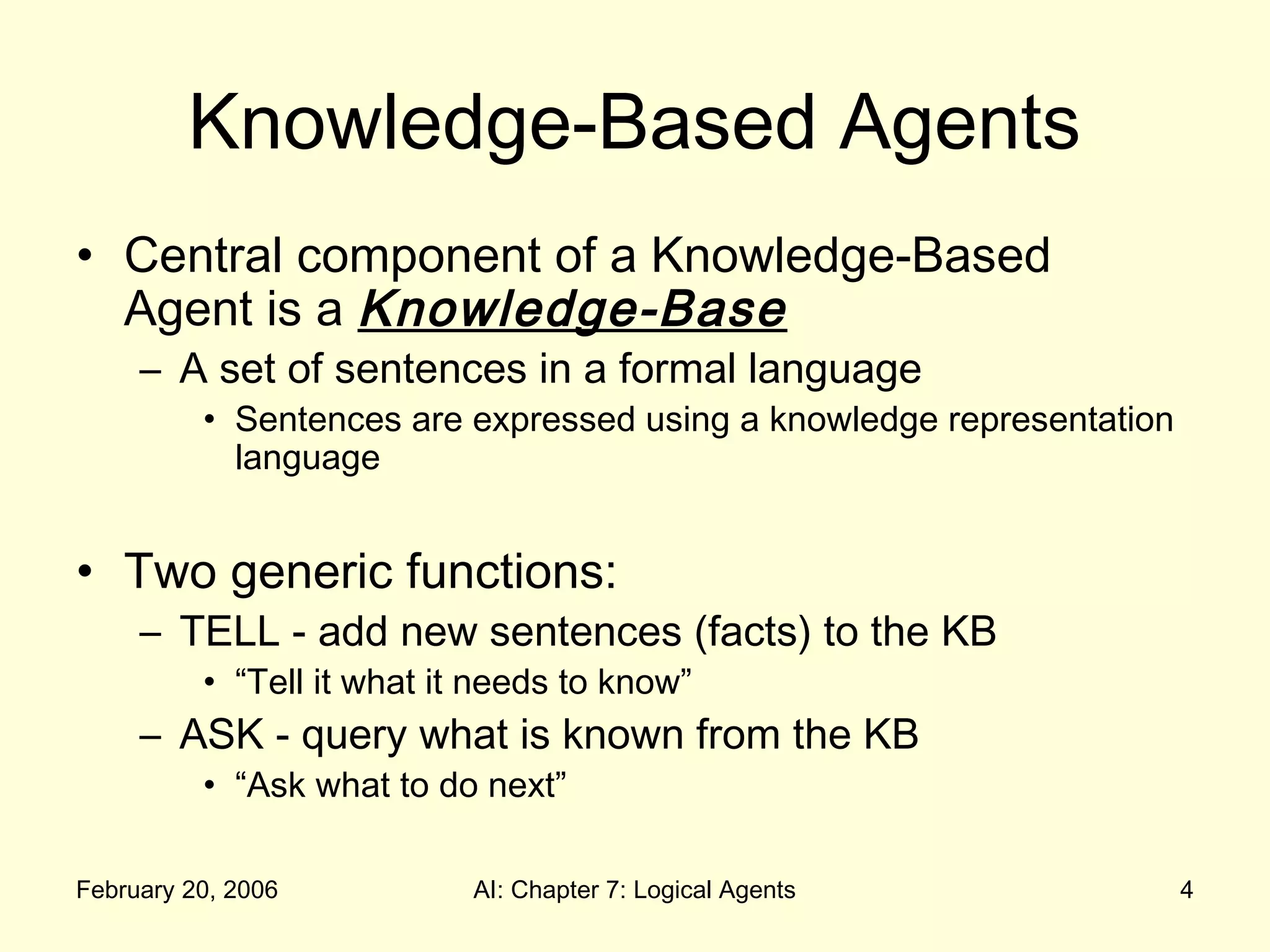Logical Agents | PPT