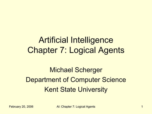 Logical Agents | PPT