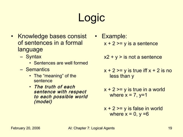 Logical Agents | PPT