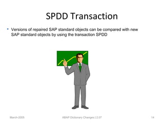 Chapter 07 abap dictionary changes1 | PPT