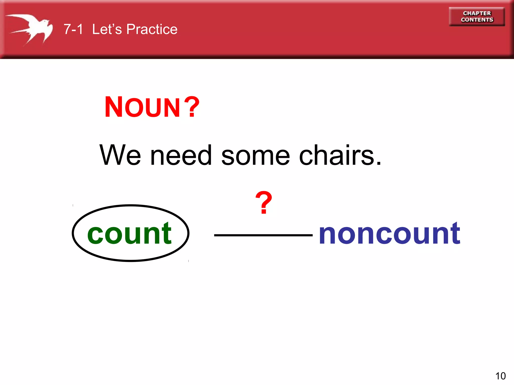 count non-count - quantifiers | PPT