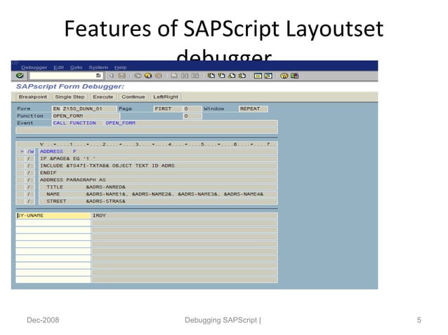 Chapter 07 debugging sap scripts | PPT