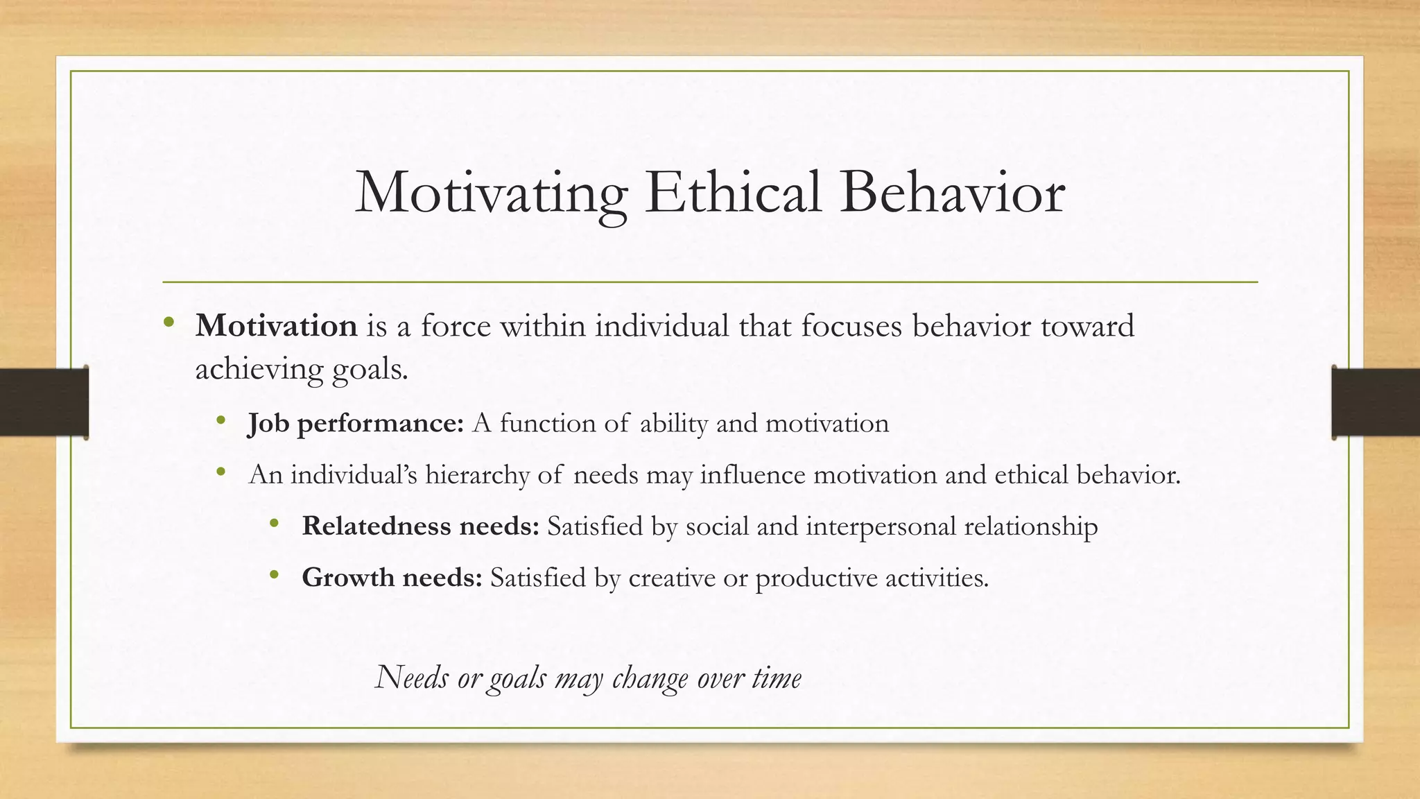 CHAPTER 07, organizational factors, business ethics.pptx