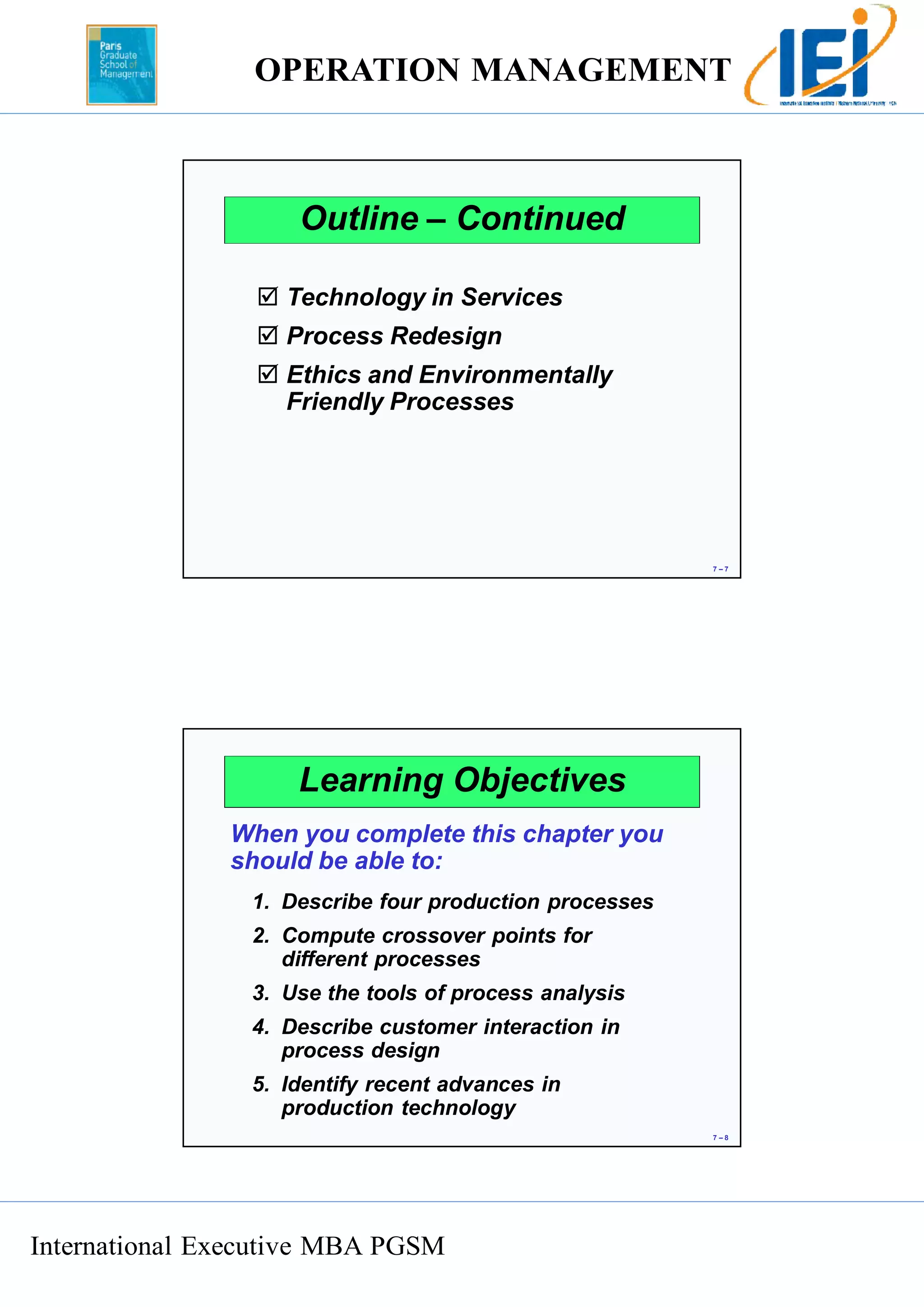 Chapter 07 process_strategy | PDF