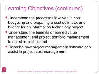 Chapter 07 project cost management | PPT