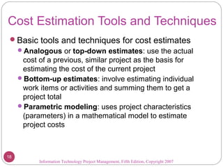 Chapter 07 project cost management | PPT