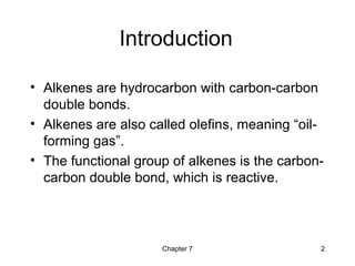 07 - Structure and Synthesis of Alkenes - Wade 7th | PPT